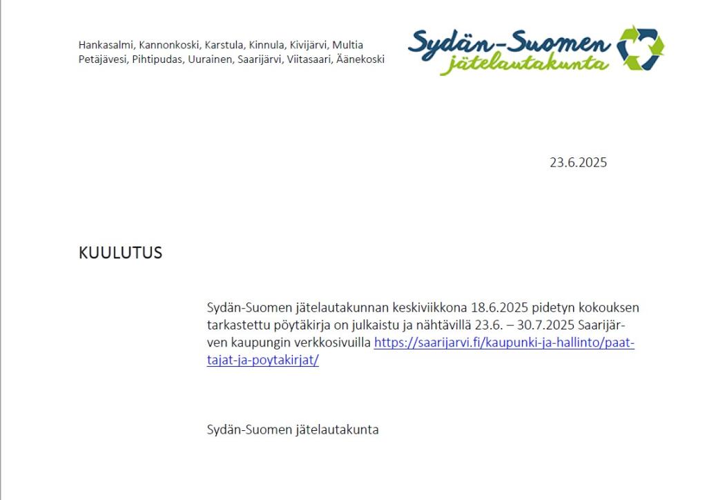 Kivijärvi | Kivijärven kunta